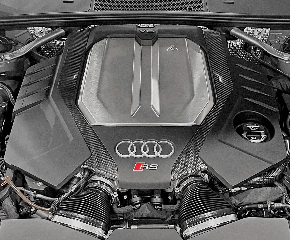 034Motorsport Carbon Fiber Engine Cover Trim, Audi C8 RS6/RS7 ...