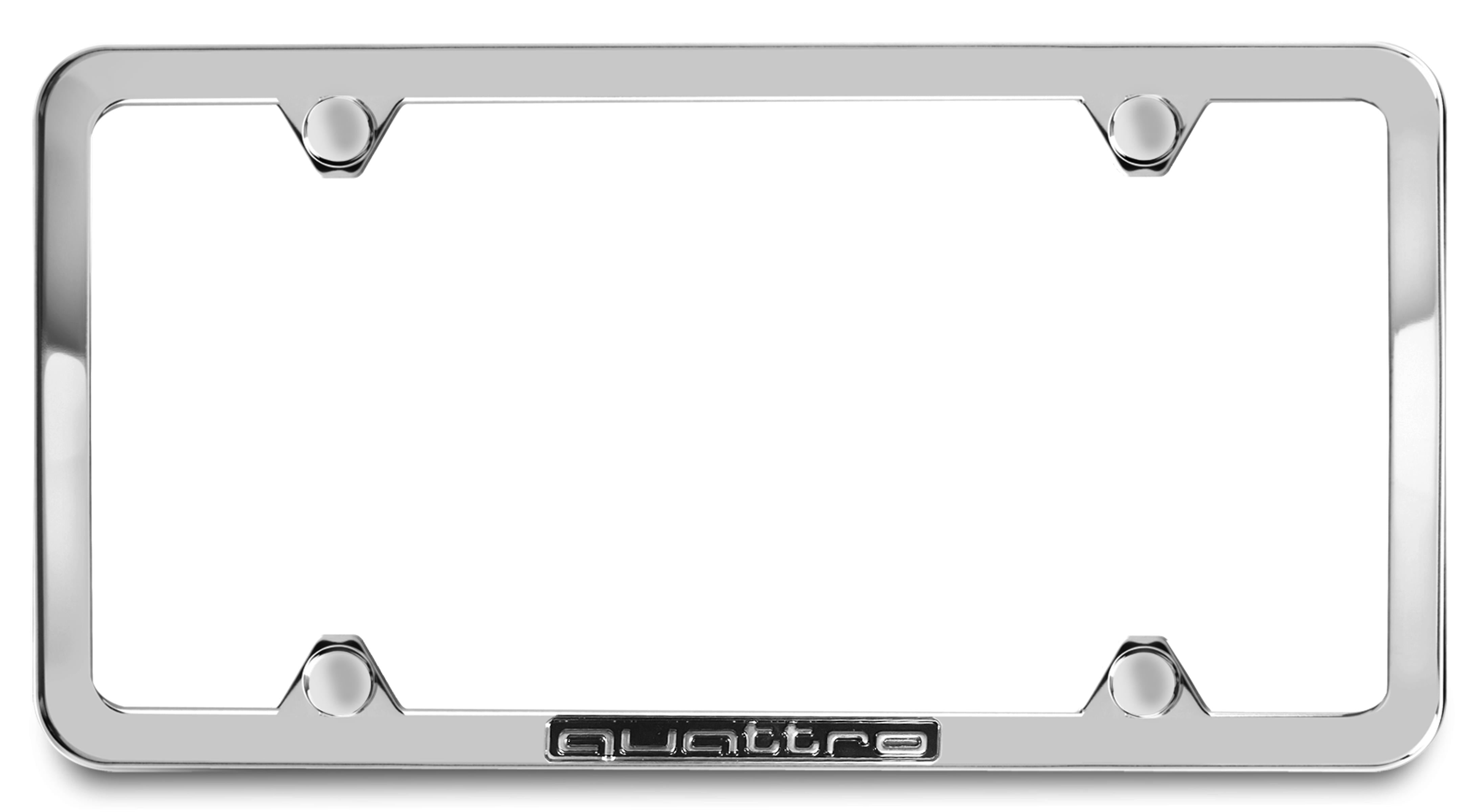 Genuine License Plate Frame With Quattro Logo | Polished ...